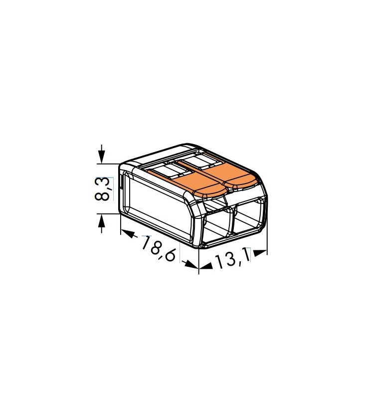 WAGO 221-412 Splicing Connectors Flexible / Rigid Wire 0.14-4 mm²