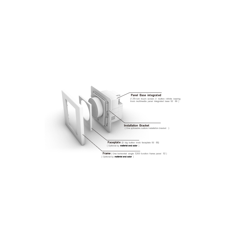 Knob Multimedia Panel Aurora Design KNX